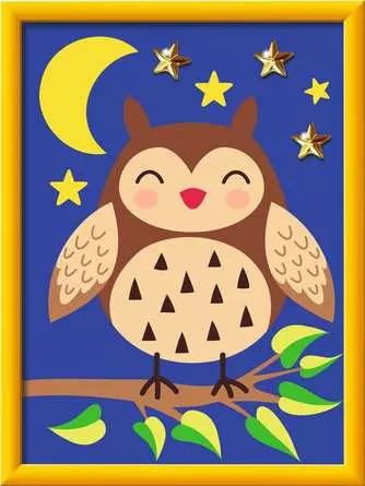 CreArt Niedliche Eule | Malen nach Zahlen | Ravensburger